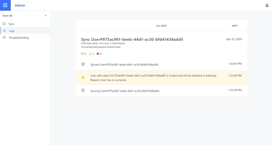Troubleshooting Tools for the Entra ID integration (legacy)