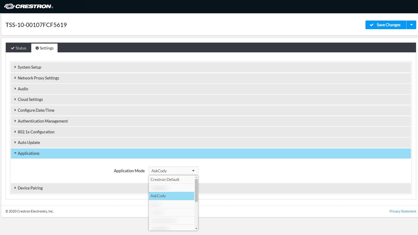 How to set up AskCody Displays on Crestron