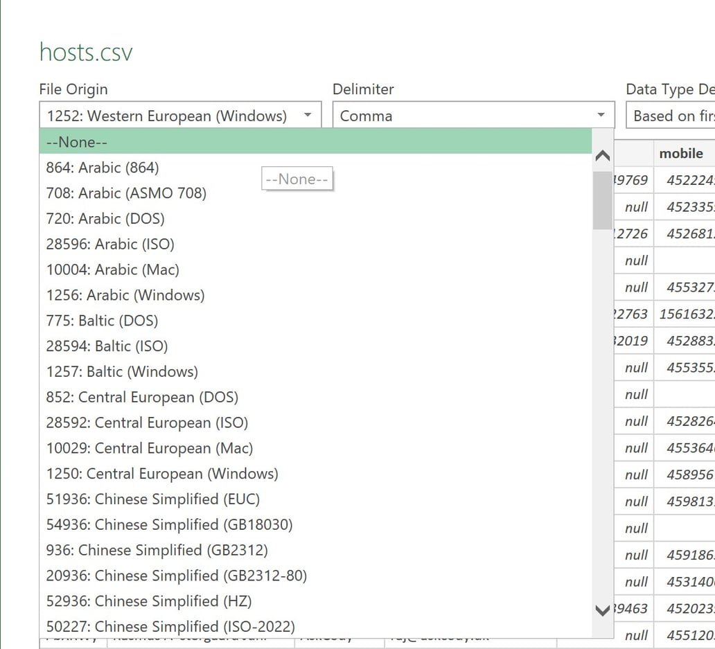 How to correctly open exported CSV files in Excel