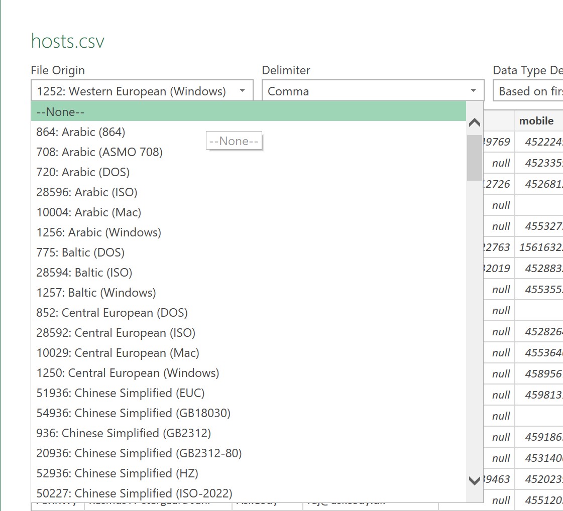 How to correctly open exported CSV files in Excel