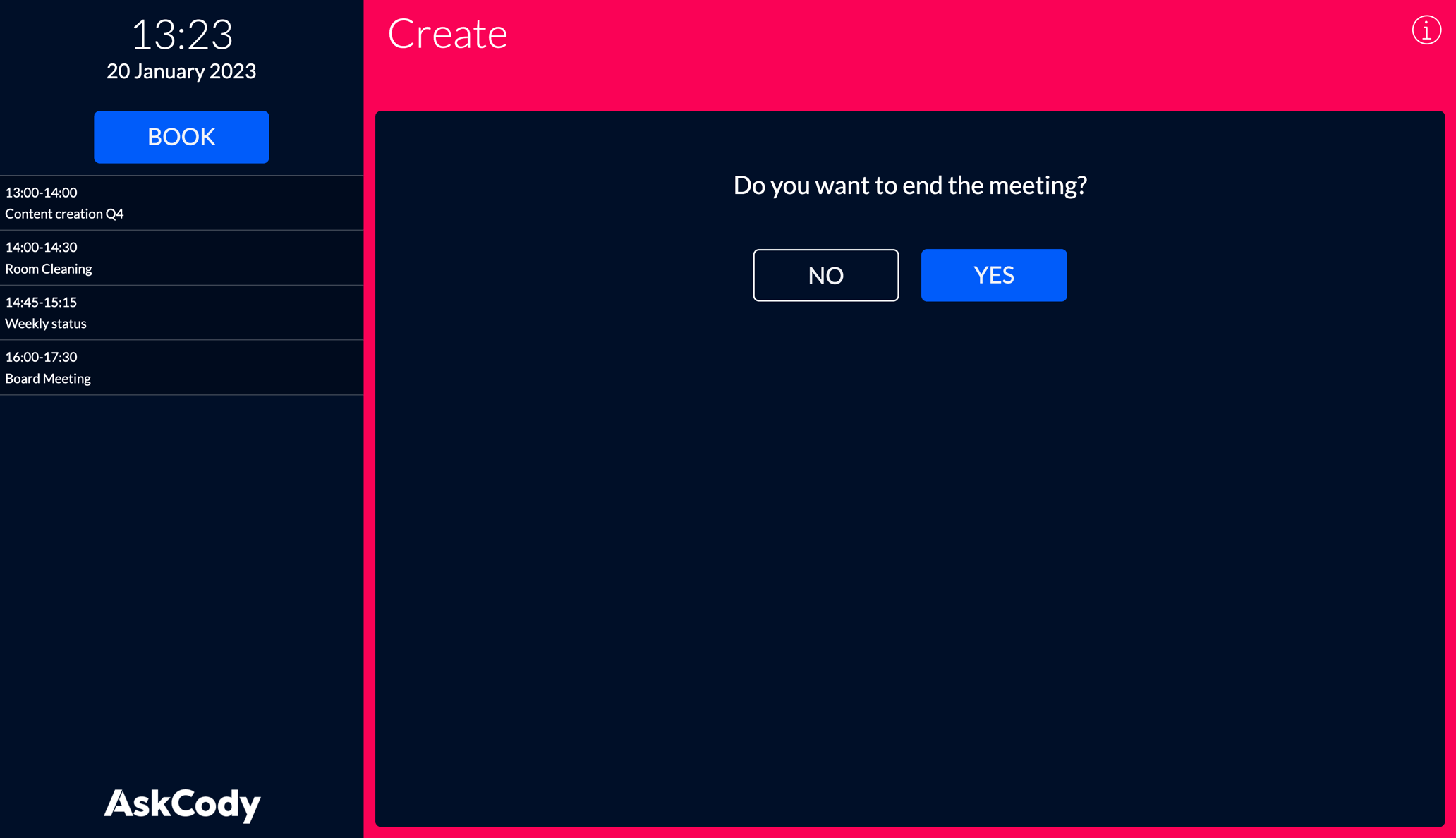 How to use the AskCody Displays