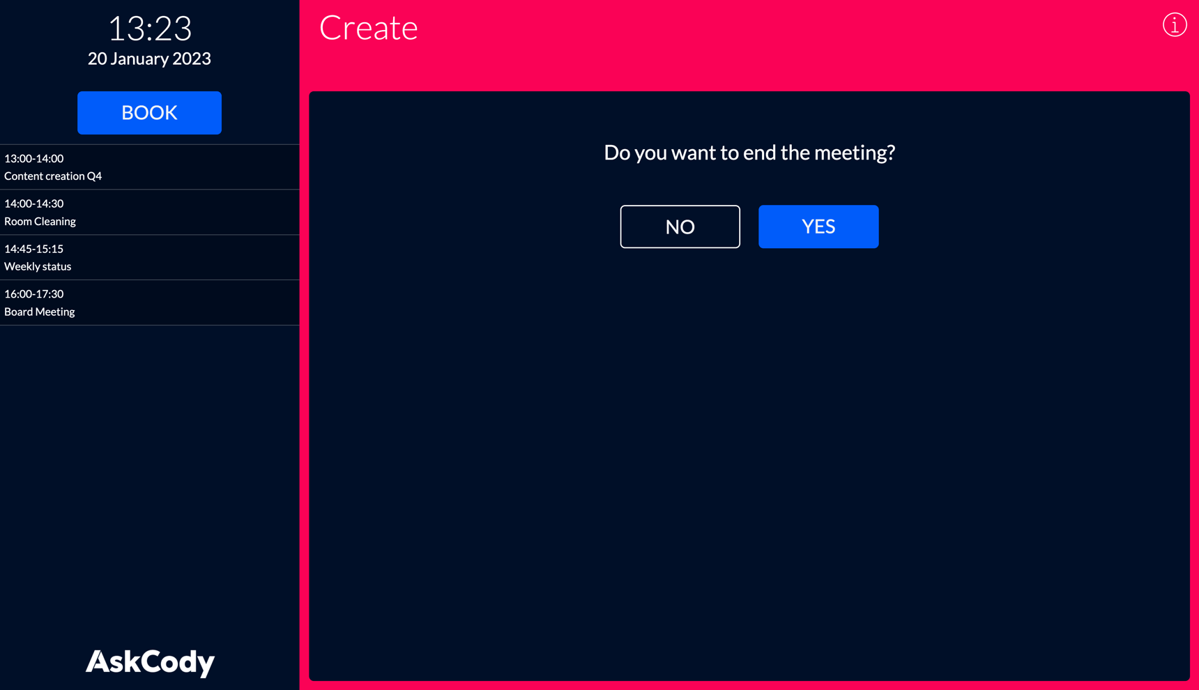How to use the AskCody Displays
