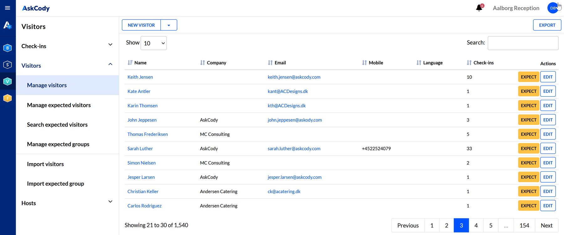 How to use the Visitor Management Portal