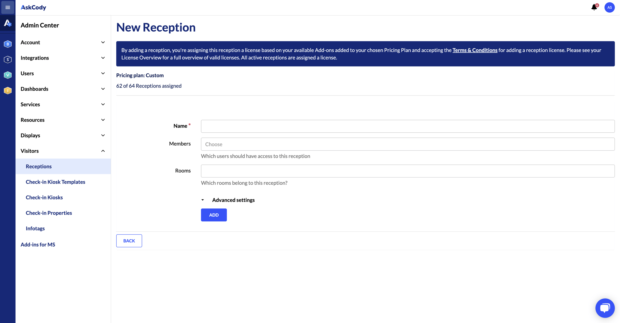 How to set up Visitors